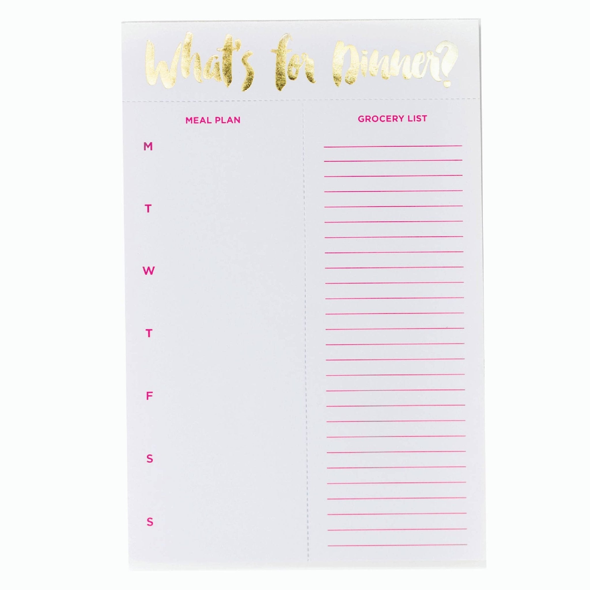 Meal Planning Notepad – Party Geenius